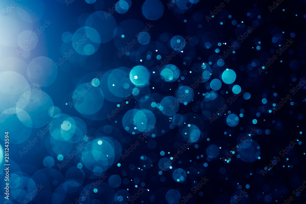 Abstract Blue Defocused bokeh background Stock Illustration | Adobe Stock