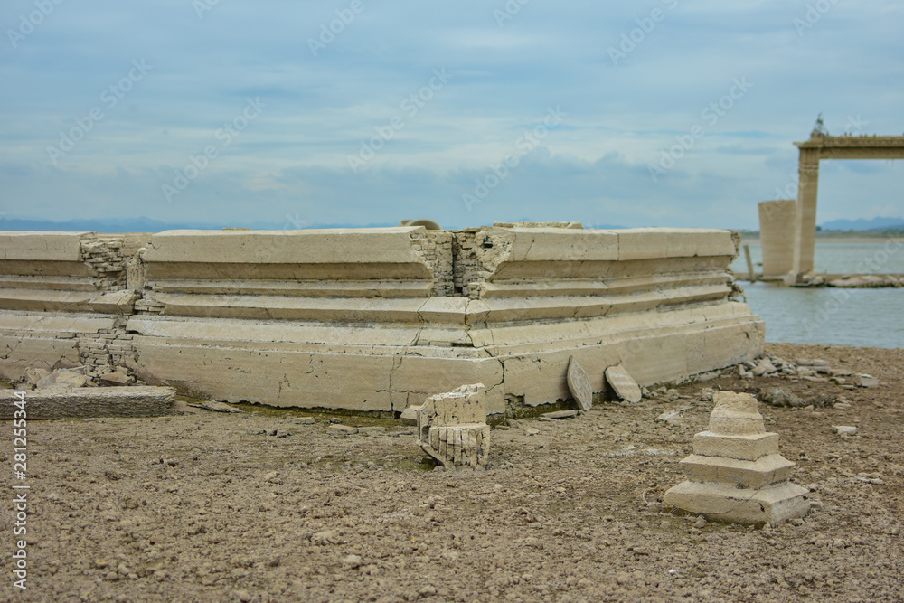 Drowning temple, Drowning temple from Thailand country Stock Photo ...