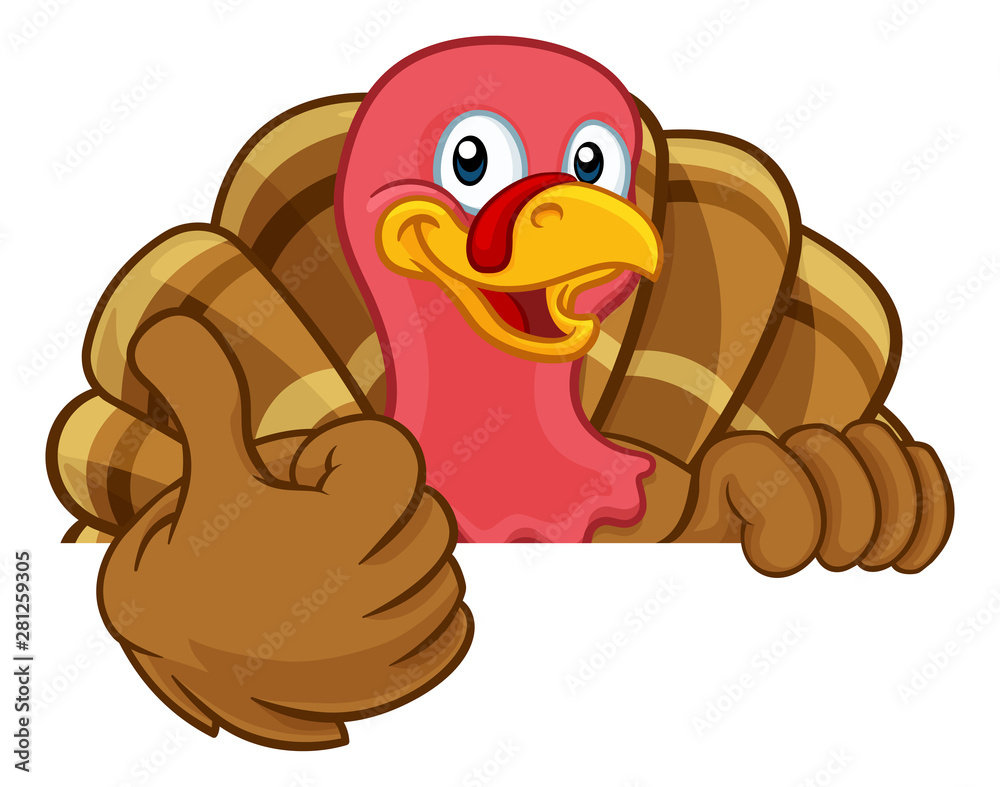 Vecteur Stock Turkey Thanksgiving or Christmas bird animal cartoon ...