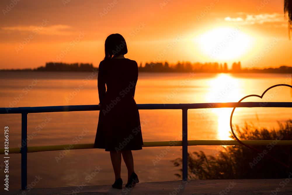 Happy Girl In Sunset