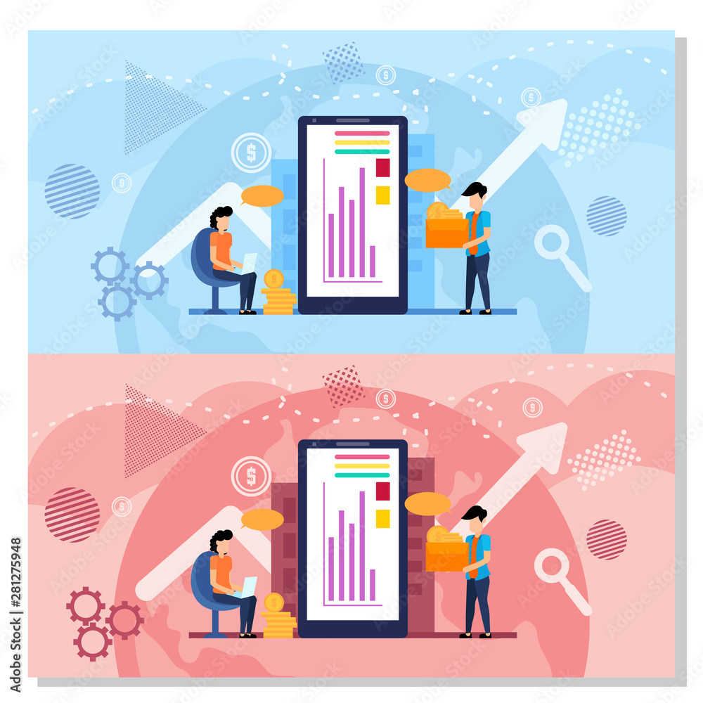 Flat Design Vector Investment Strategy. Modern flat design concept of ...