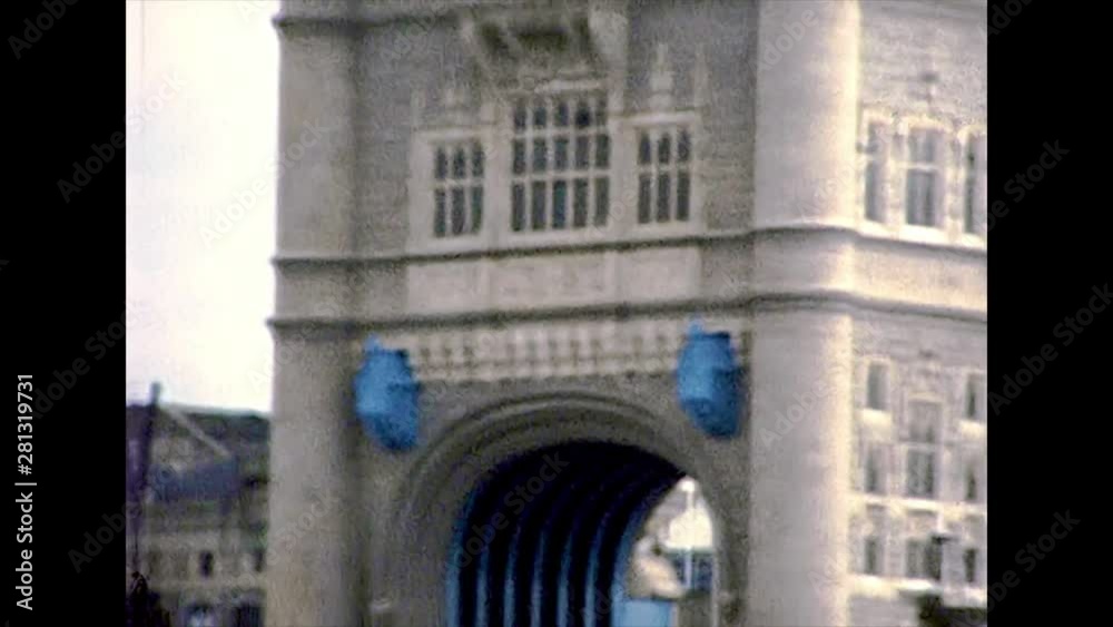 Tower Bridge on River Thame. Archival of London city of England, UNITED ...