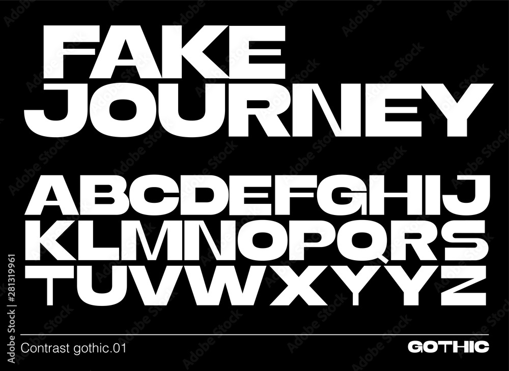 Strong vector modern font. A creative typeface for logo and poster ...