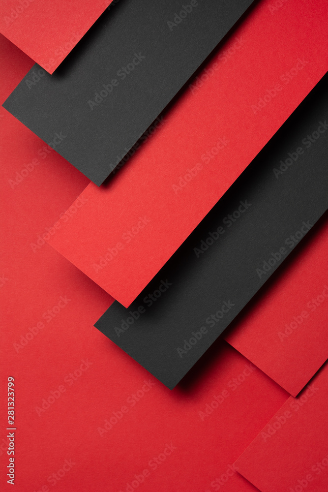 Red and black paper design Stock Photo | Adobe Stock