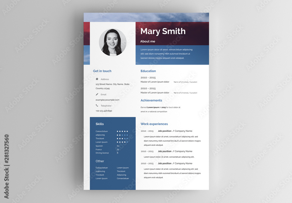 Blue Sky Resumes Light Blue Simple Professional Resume Format Template