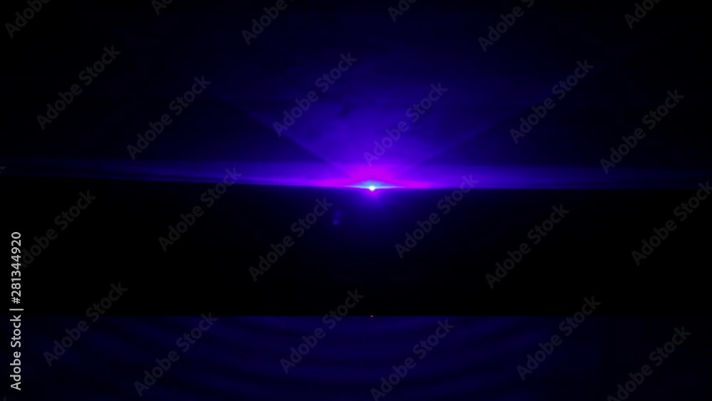 Laser Lights Hologram Show shows some colored laser rays flashing in ...