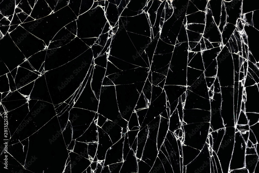 Broken glass texture. Abstract of cracked screen Smartphone from shock ...