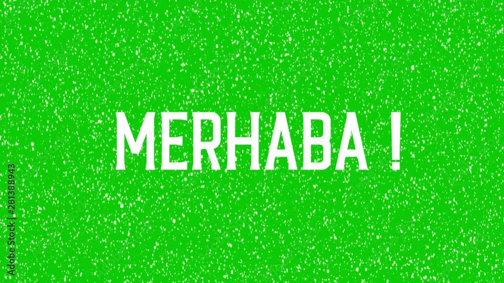 "Hello" text in Turkish "MERHABA" animated word. Stock ビデオ | Adobe Stock