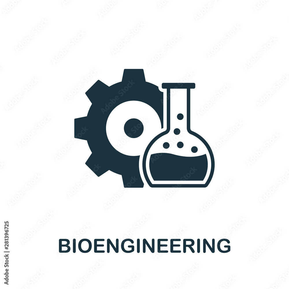 Bioengineering vector icon symbol. Creative sign from science icons ...