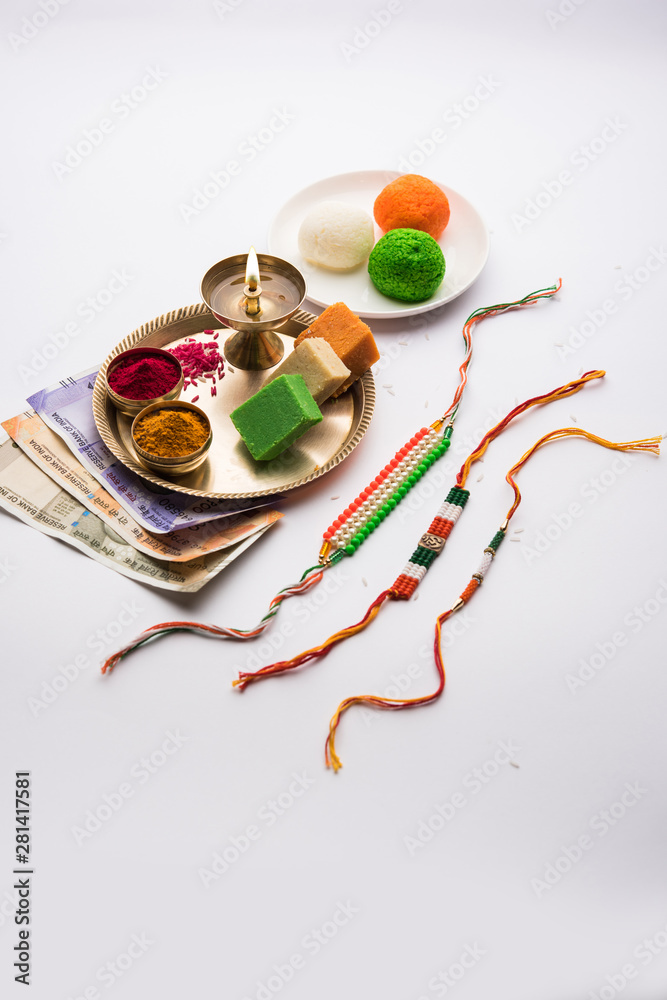 Tricolour Rakhi and Sweets for Independence Day / Raksha Bandhan which ...