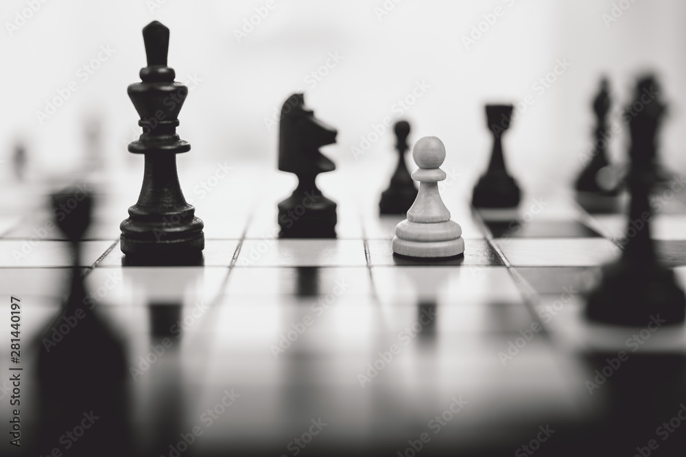Chess board game for ideas and competition and strategy Stock Photo ...