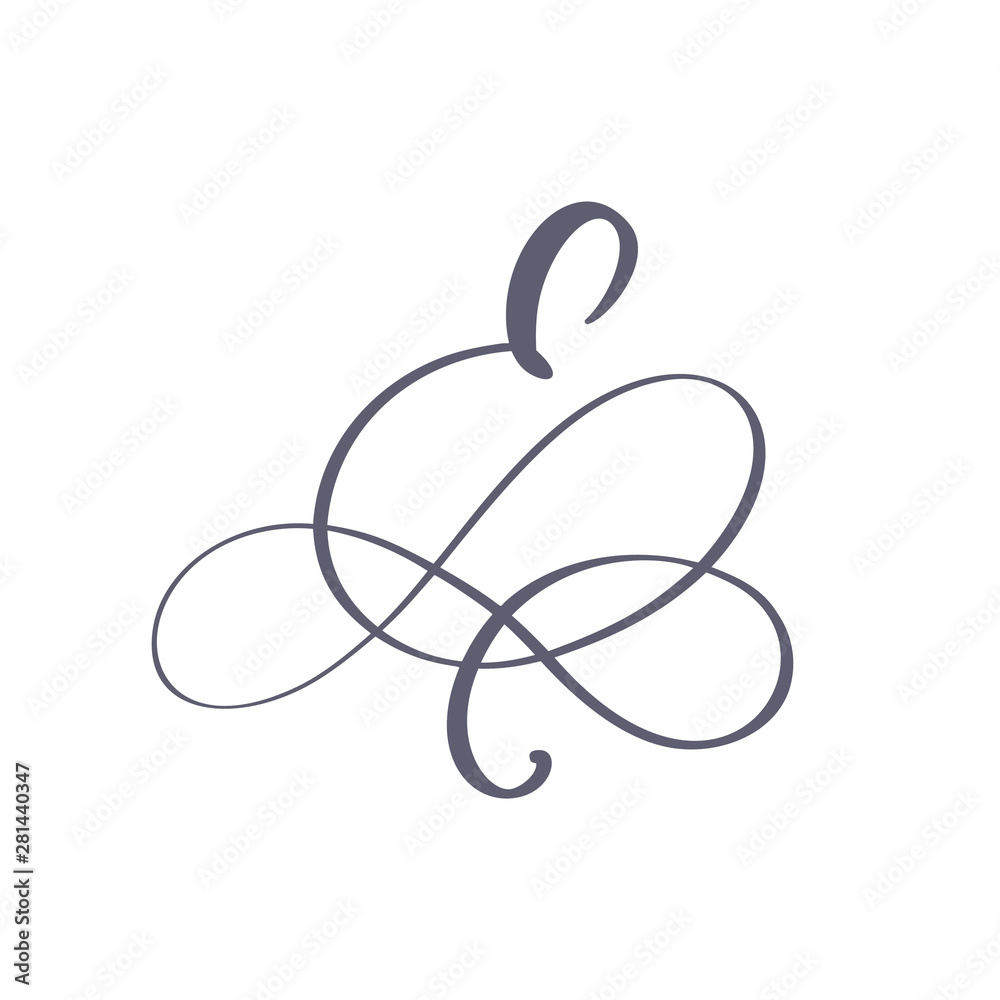 Calligraphy Letter E