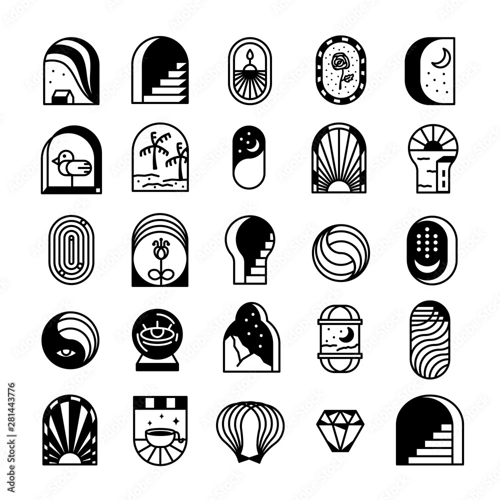 abstract logo template icon, business logo inspiration, design element ...