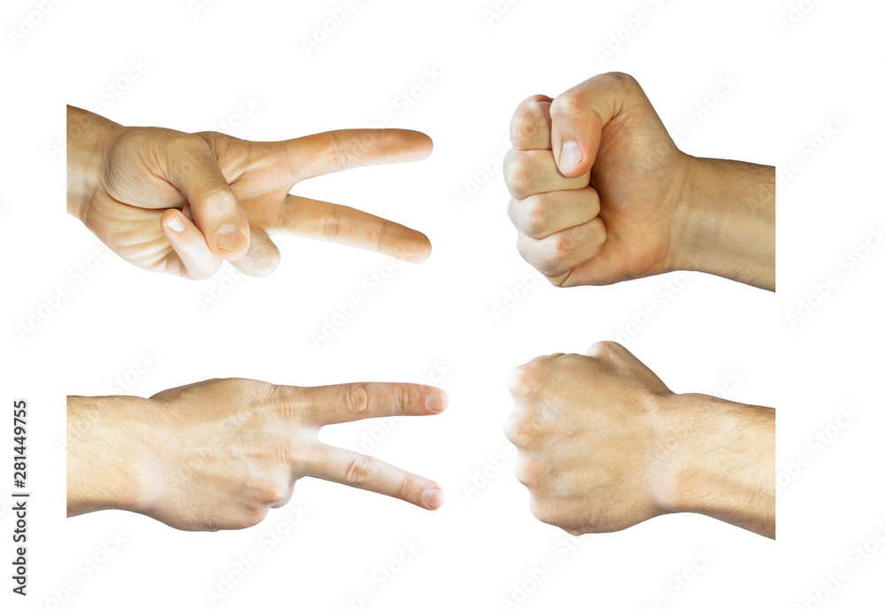 Clenched fist hand gesture of peace. Hand gesture pacifist. Hand ...