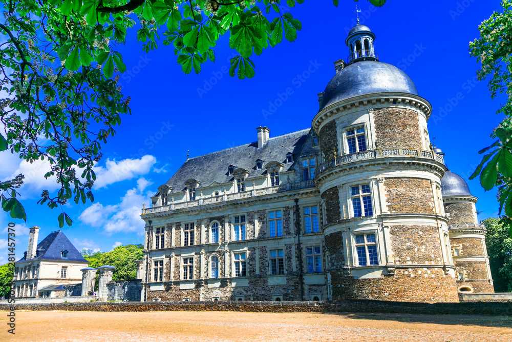 Famous castles of Loire valley - beautiful elegant Chateau de Serrant ...