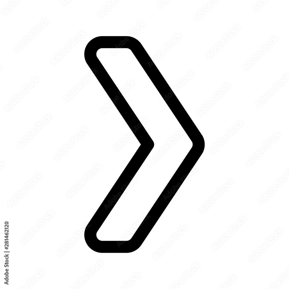 Single chevron arrow as a notch badge Stock Vector | Adobe Stock
