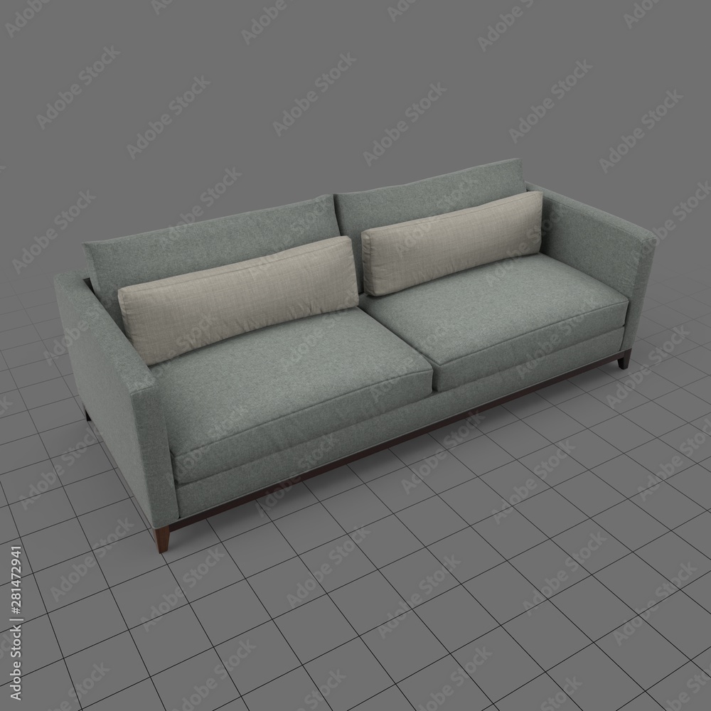 Modern two seater sofa Stock 3D asset | Adobe Stock