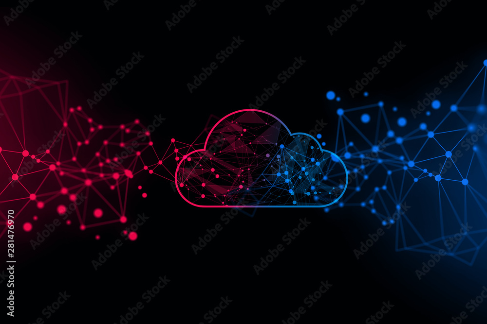 cloud storage icon, network social online, background 3d illustration ...