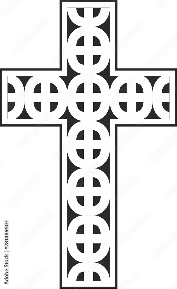 celtic cross symbol samoan tattoo print Stock Illustration | Adobe Stock