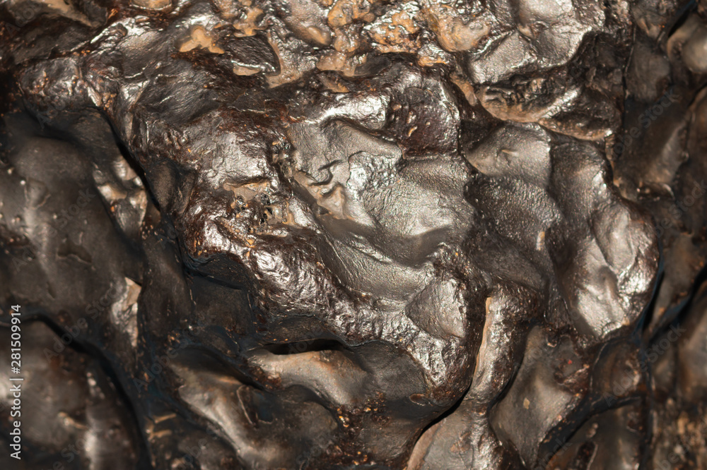 Meteorite texture background. meteorite surface close up Stock Photo ...