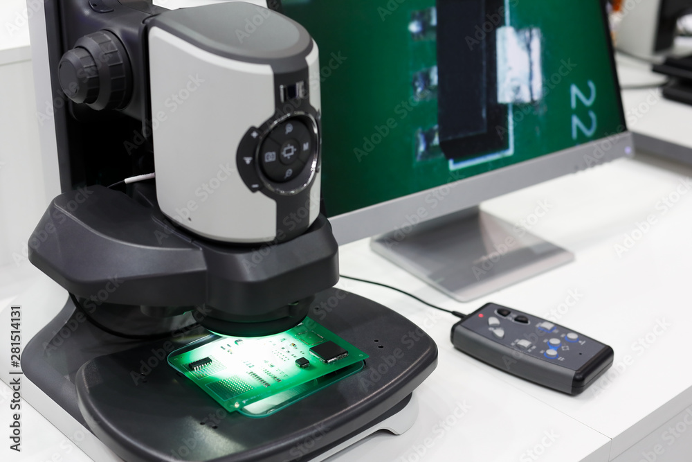 inspection workstation with a digital microscope Stock Photo | Adobe Stock
