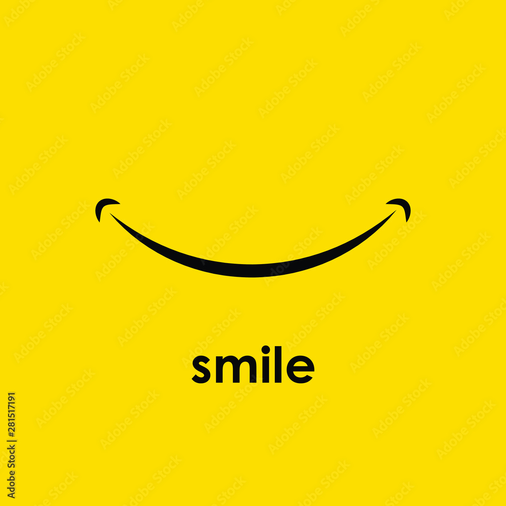 Smile icon vector graphic design symbol or logo. Stock Vector | Adobe Stock