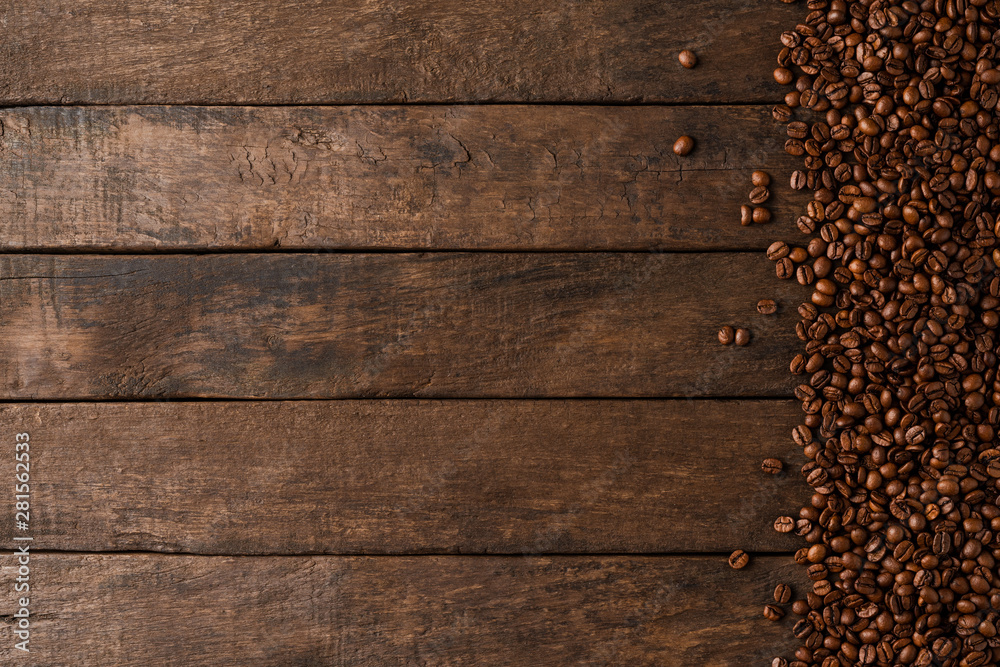 Roasted coffee beans background. Stock Photo | Adobe Stock