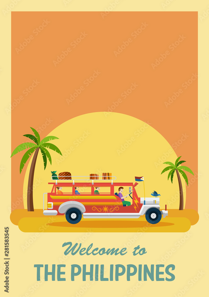Welcome to the Philippines poster Stock Vector | Adobe Stock