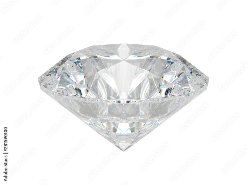 Big diamond crystal front view Stock Illustration | Adobe Stock