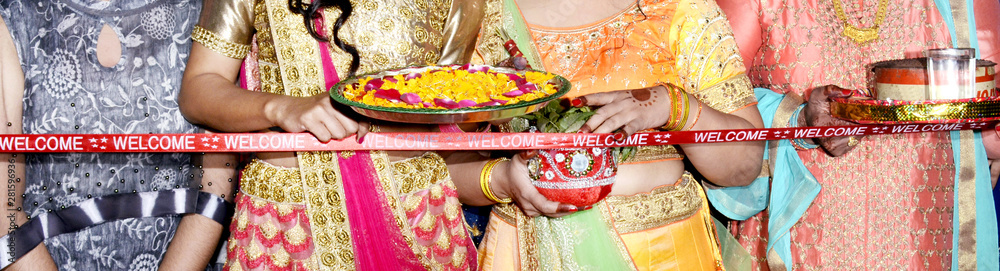 Indian Wedding Ritual Welcome Ceremony Stock Photo | Adobe Stock