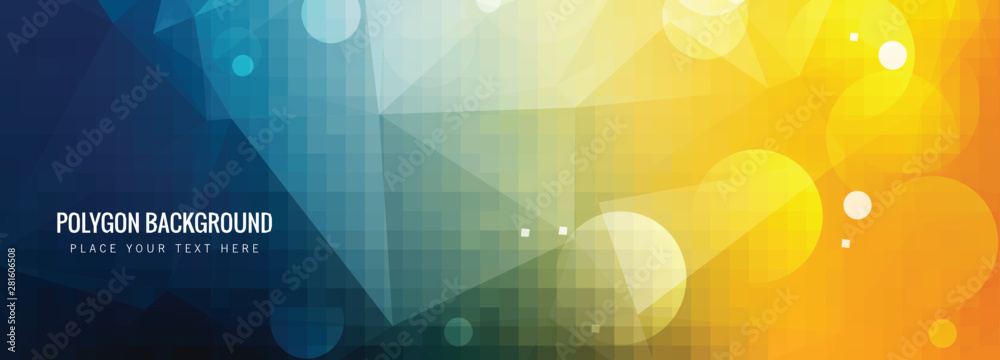 Abstract colorful polygon technology header vector Stock Vector | Adobe ...