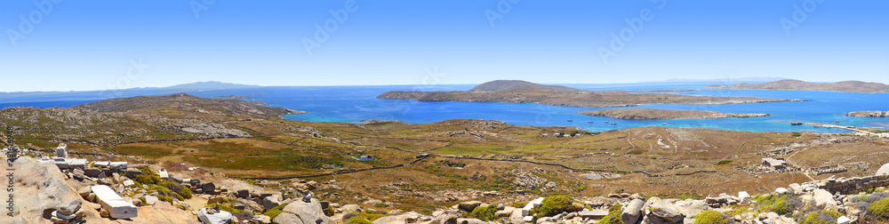 Foto de incredible panoramic view of the Cyclades Islands from Mount ...