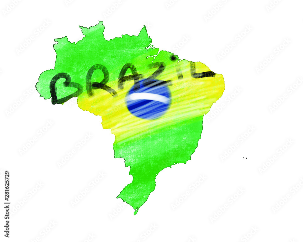 Brazil map vector illustration of the country and its islands An ...