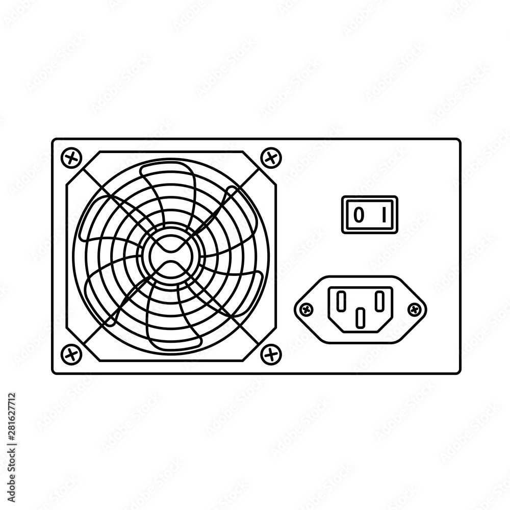 Power Unit Icon Stock Vector | Adobe Stock