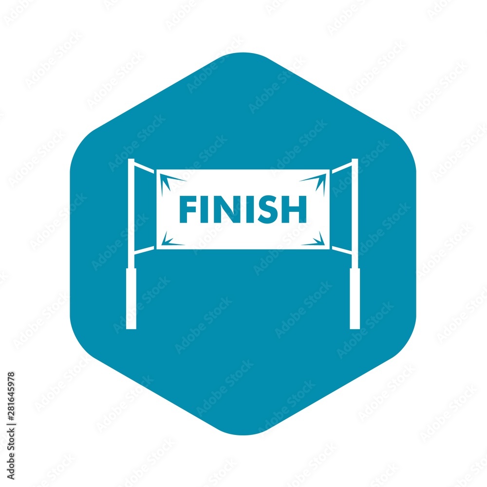 Finish line gates icon. Simple illustration of finish line gates vector ...