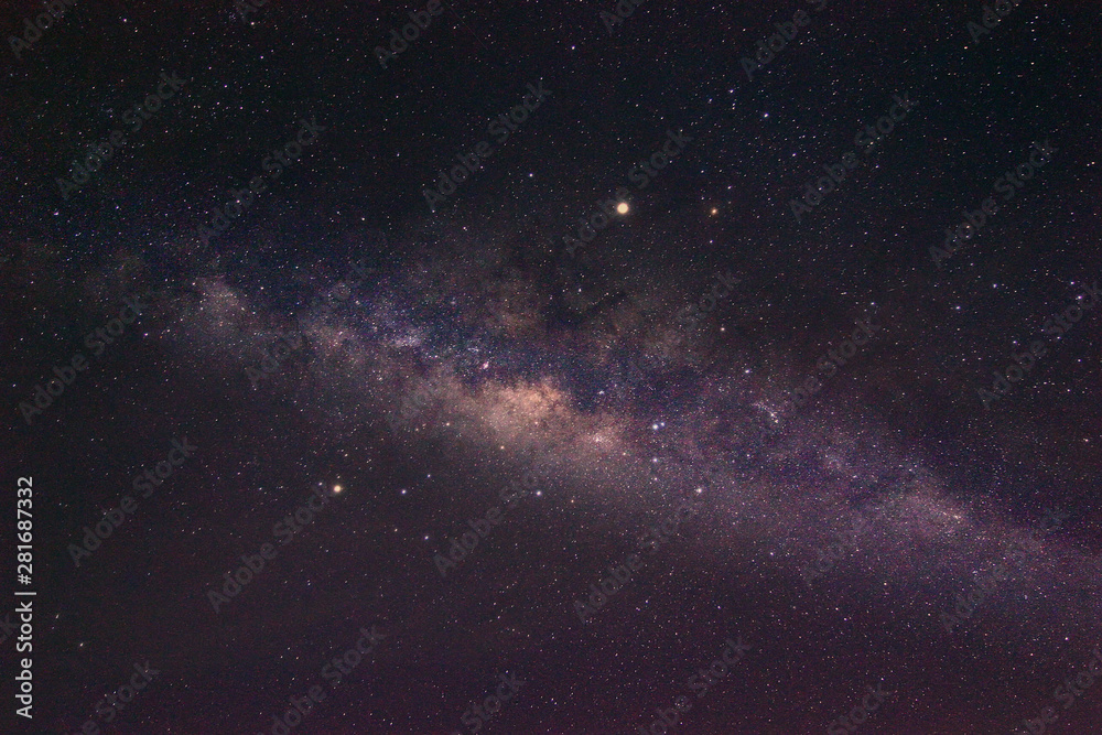 Foto de Milky Way Galaxy rising in Sabah Malaysia Asia. Image contain ...