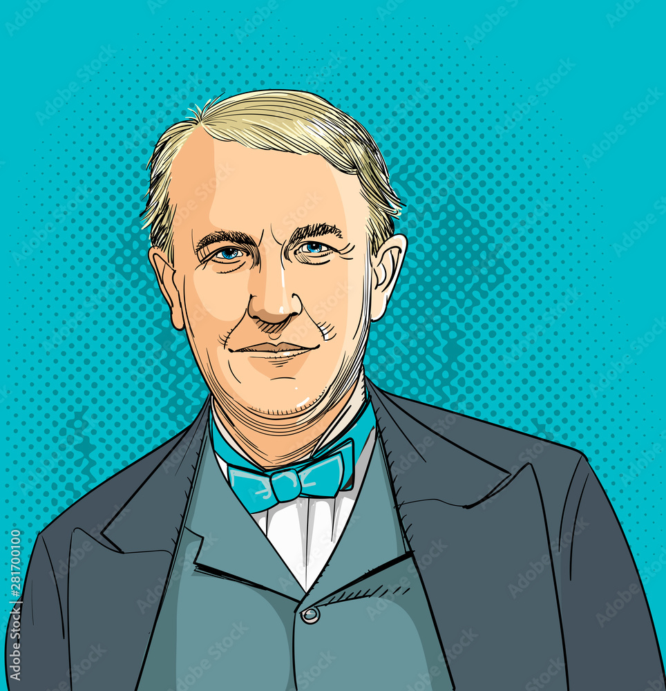 Thomas Edison Stock Vector | Adobe Stock