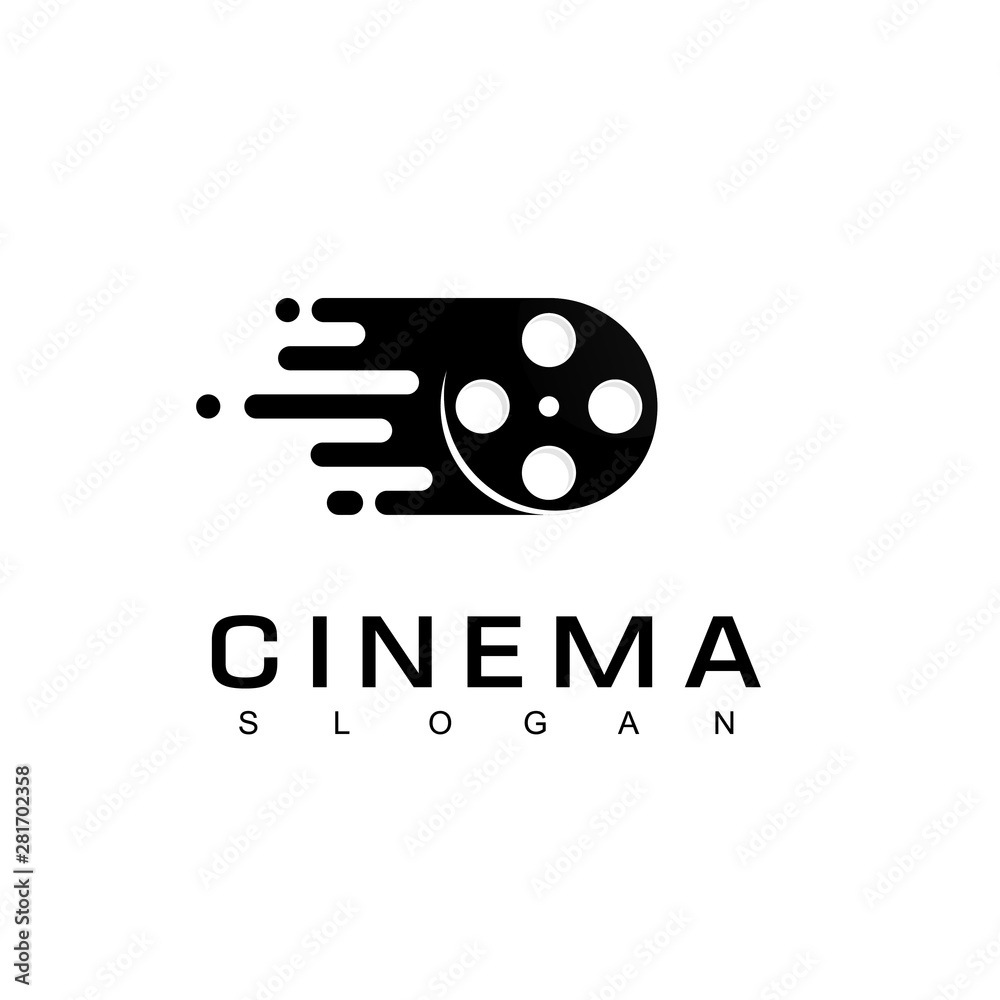 Fast Movie Logo, Cinema Logo Design Template Stock Vector | Adobe Stock