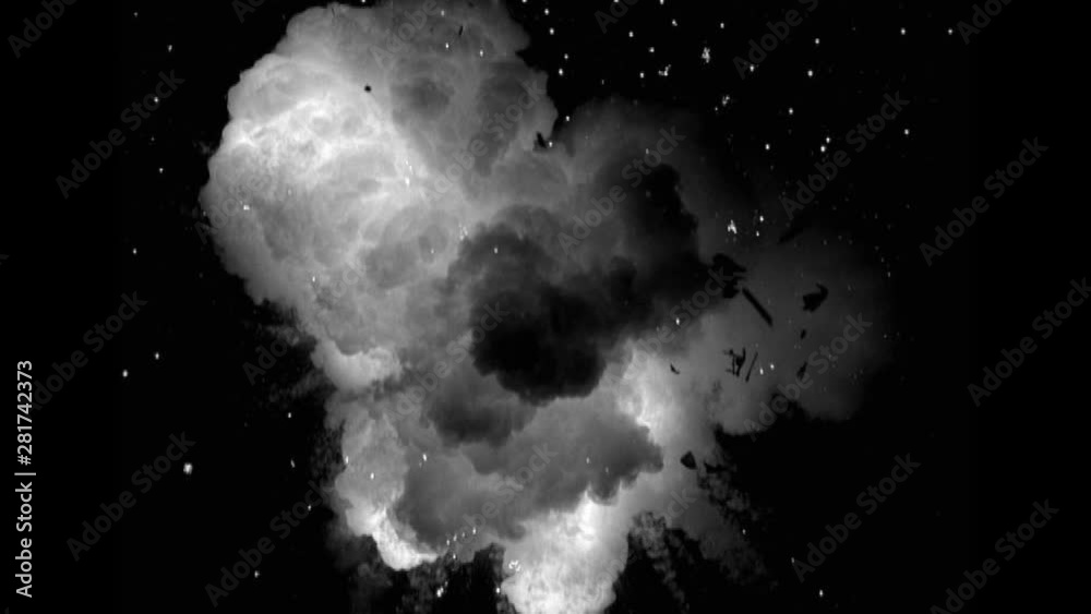 Realistic alpha matte explosion and blasts with alpha channel. VFX ...