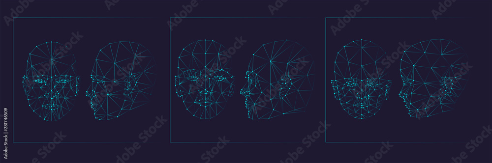 Face Recognition Biometric Scanning System Concept Abstract Tech ...