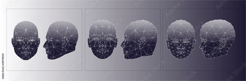 Face Recognition Biometric Scanning System Concept Abstract Tech ...