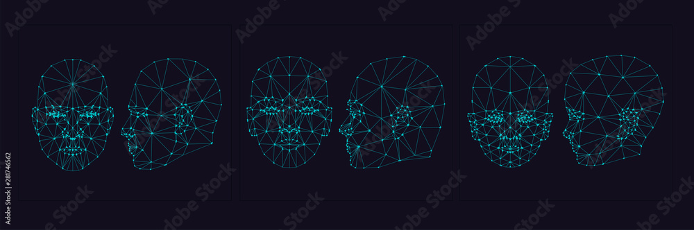 Face Recognition Biometric Scanning System Concept Abstract Tech ...