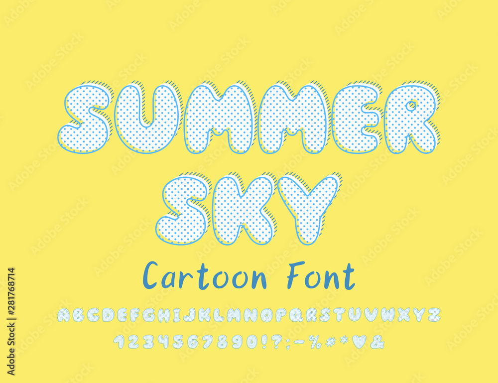 Polka Dot Alphabet Bubble Letters