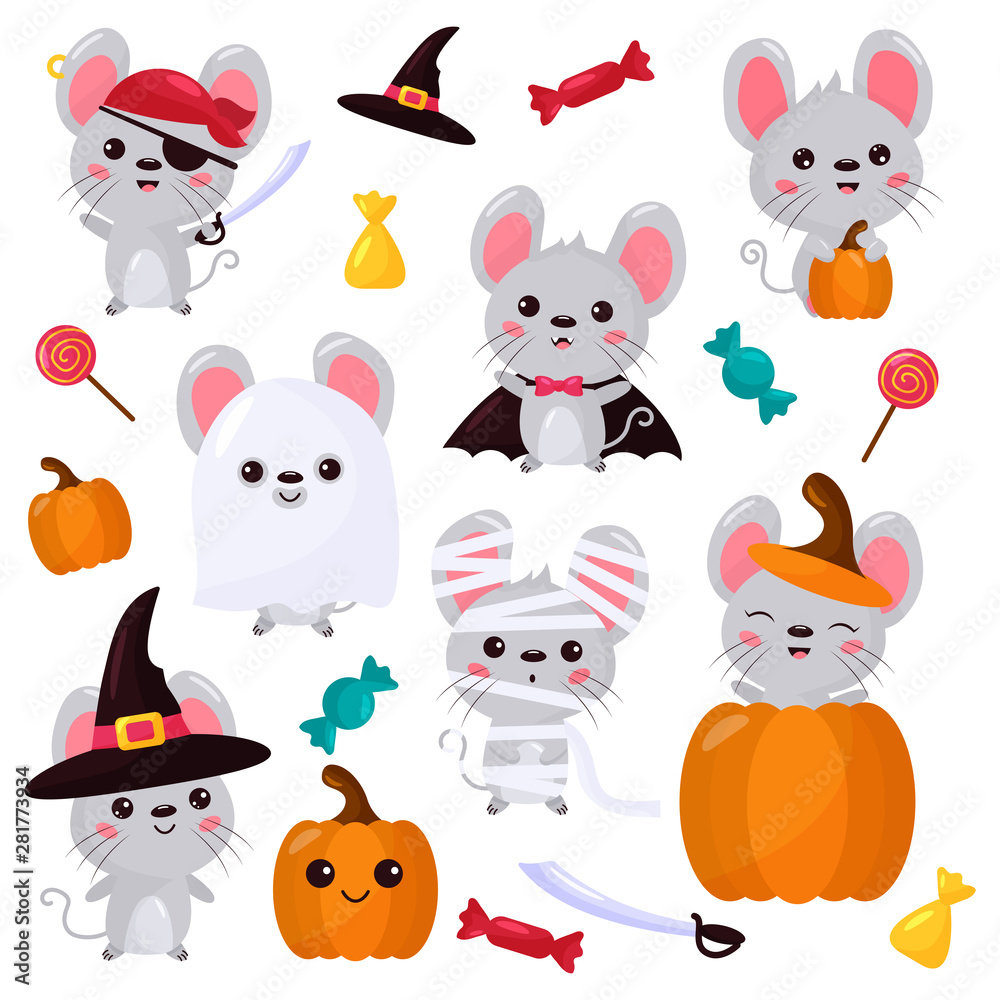 Animated Mice Halloween