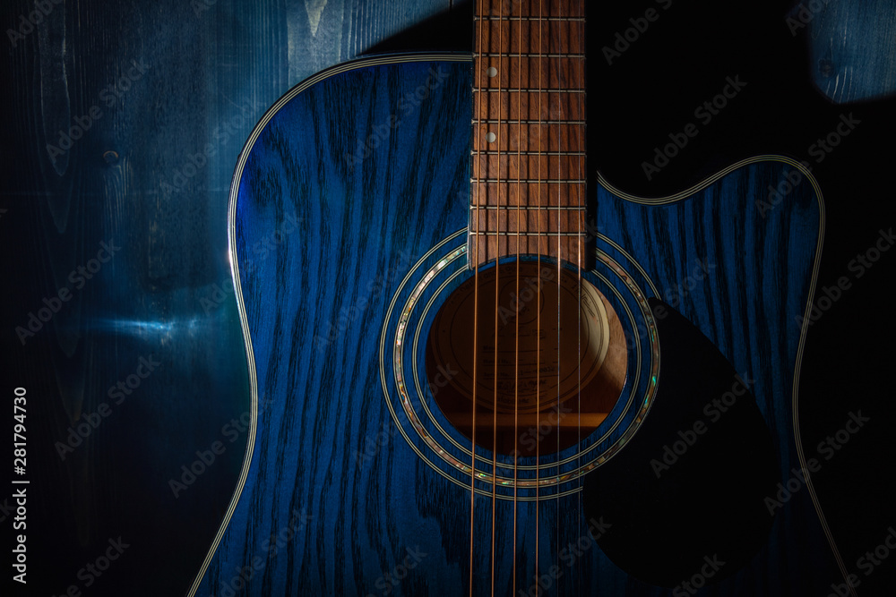 Blue Acoustic Guitars Wallpapers