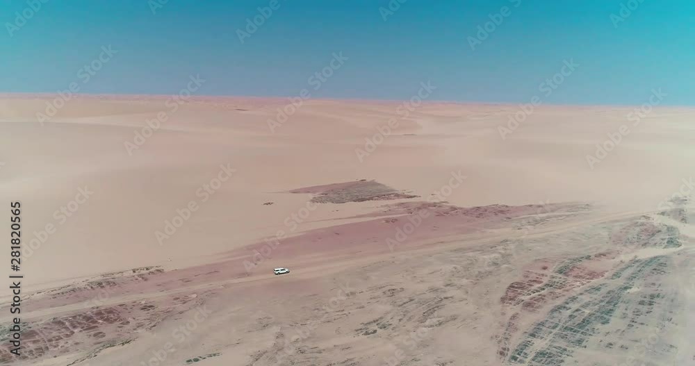 Arial birds eye view of the magnificent Namibian Skeleton Coast ...