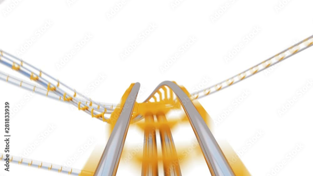 Vídeo do Stock: Beautiful Ride on Roller-Coaster Extremely Fast on ...