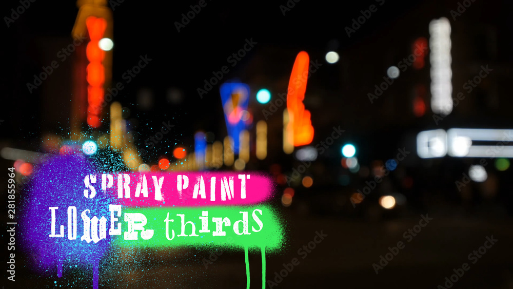 Spray Paint Lower Thirds Stock Template | Adobe Stock