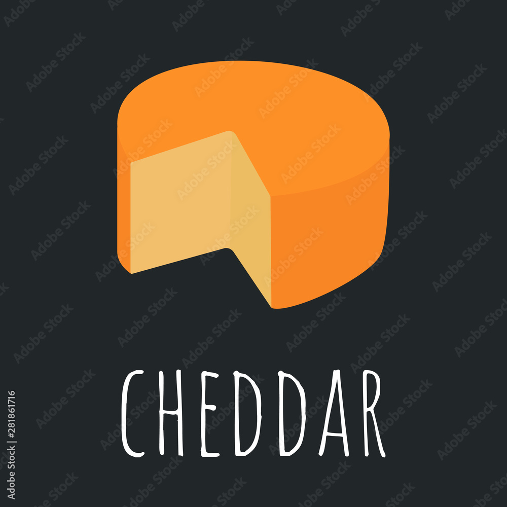 Cheddar cheese cartoon vector clip-art. Stock Vector | Adobe Stock