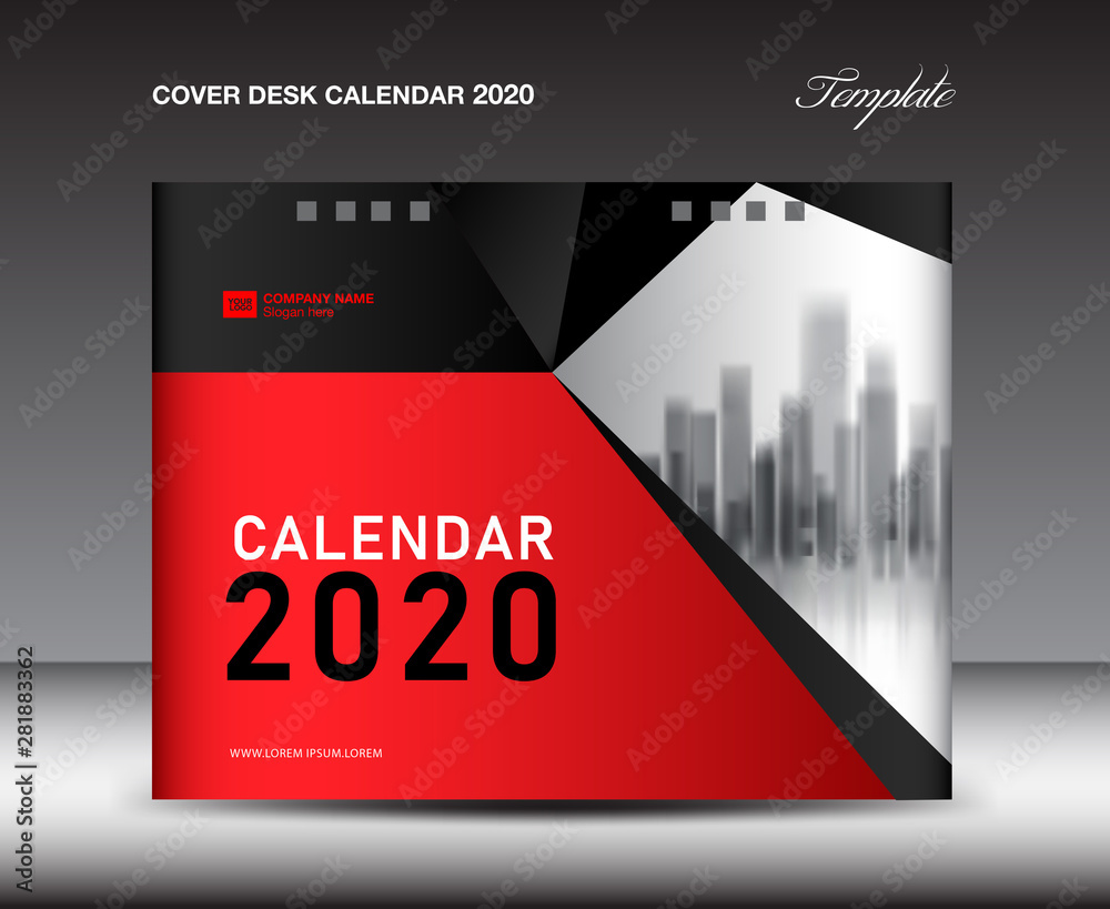 Cover Desk Calendar 2020 template, Cover Design, flyer template, ads ...
